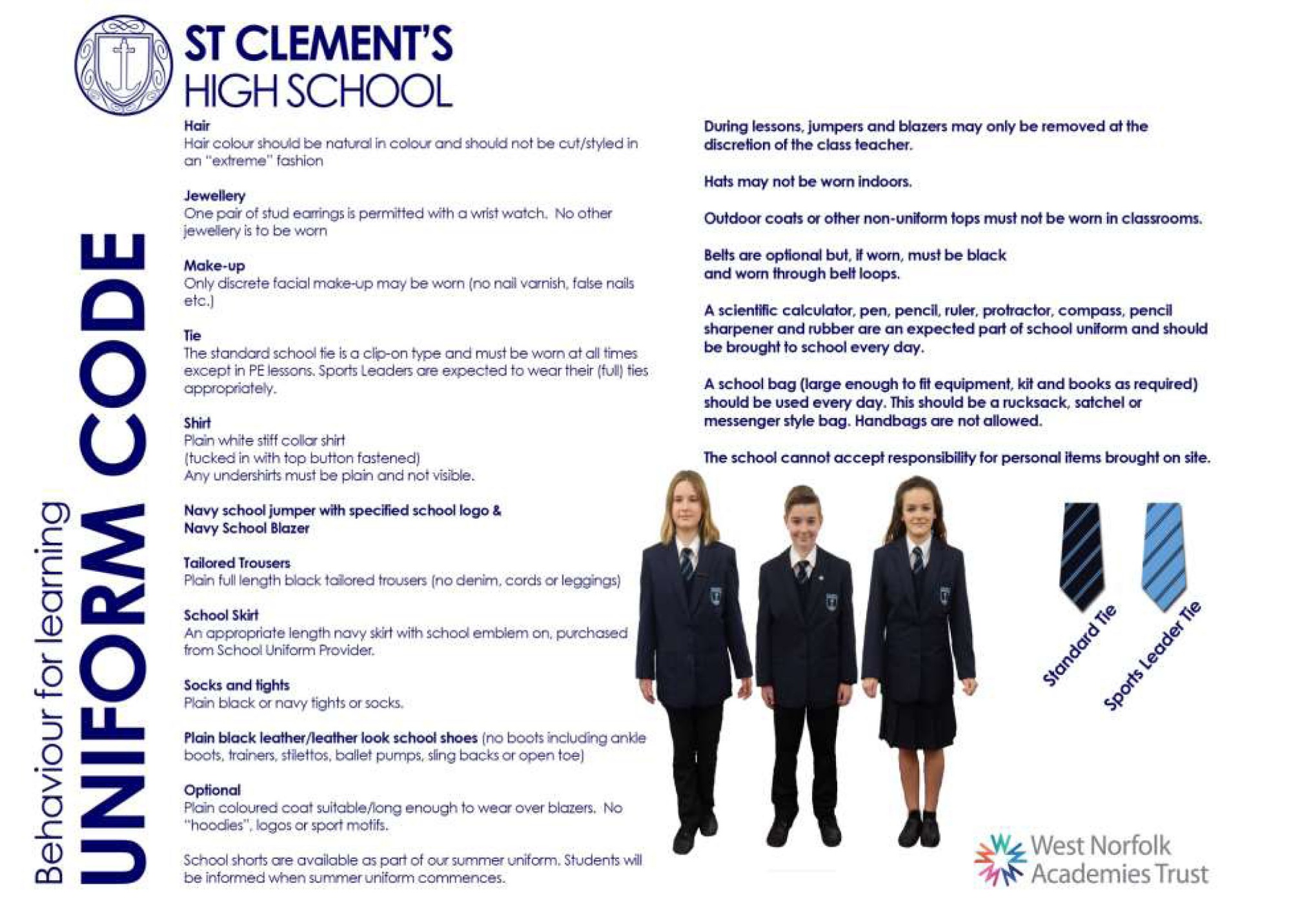 St Clement's High School - Uniform